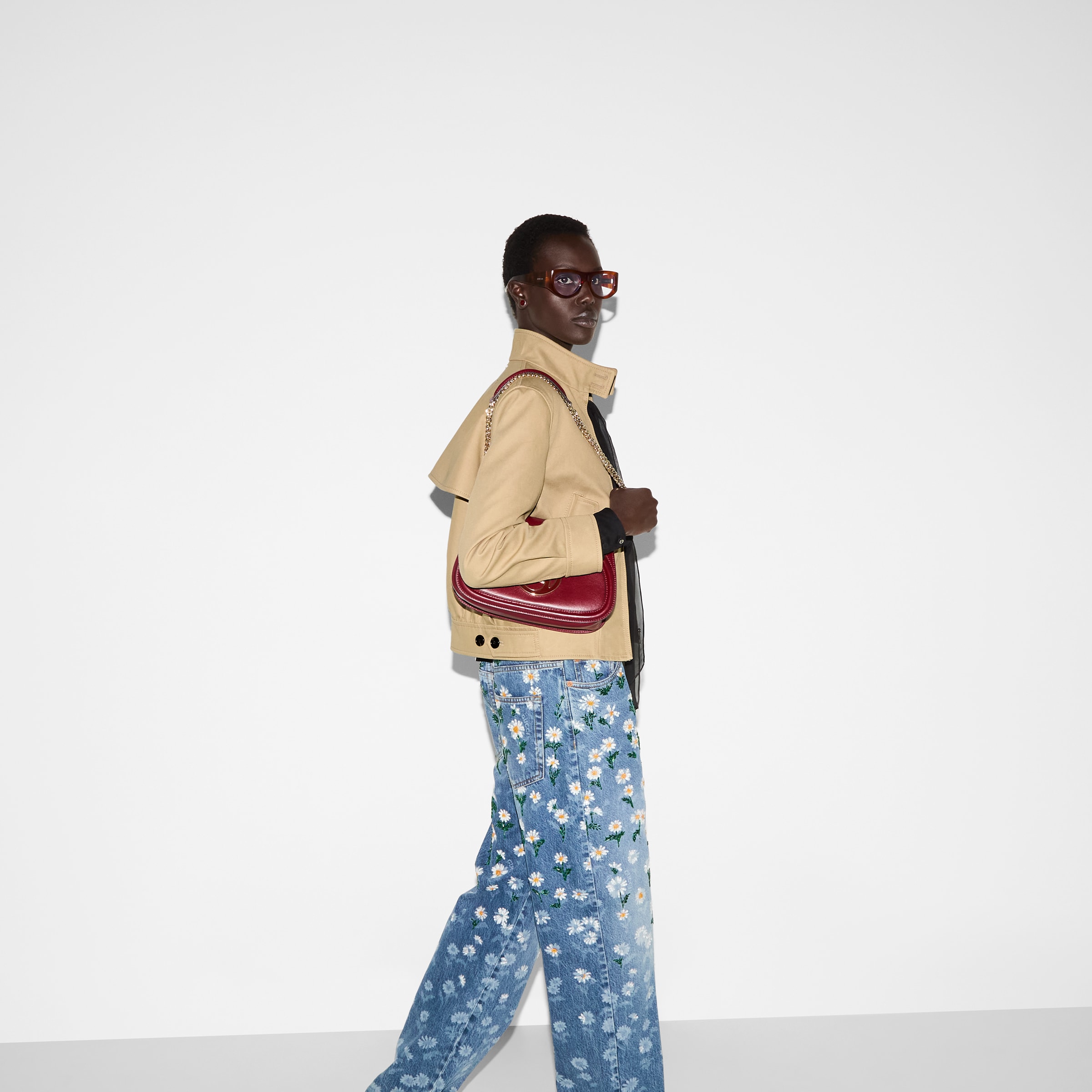 エンボス コットンドリル ボンバージャケットベージュ | GUCCI公式