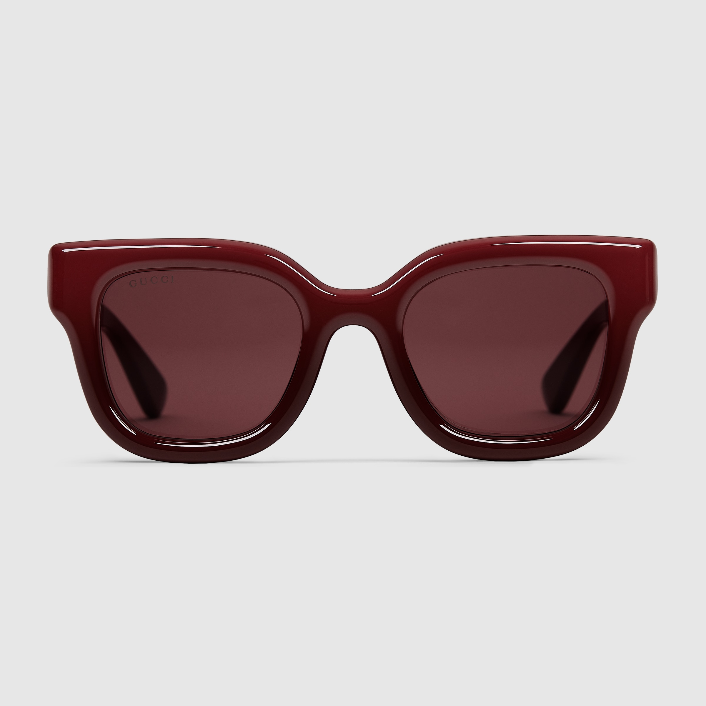 Round frame sunglasses in Gucci Rosso Ancora red | GUCCI® US