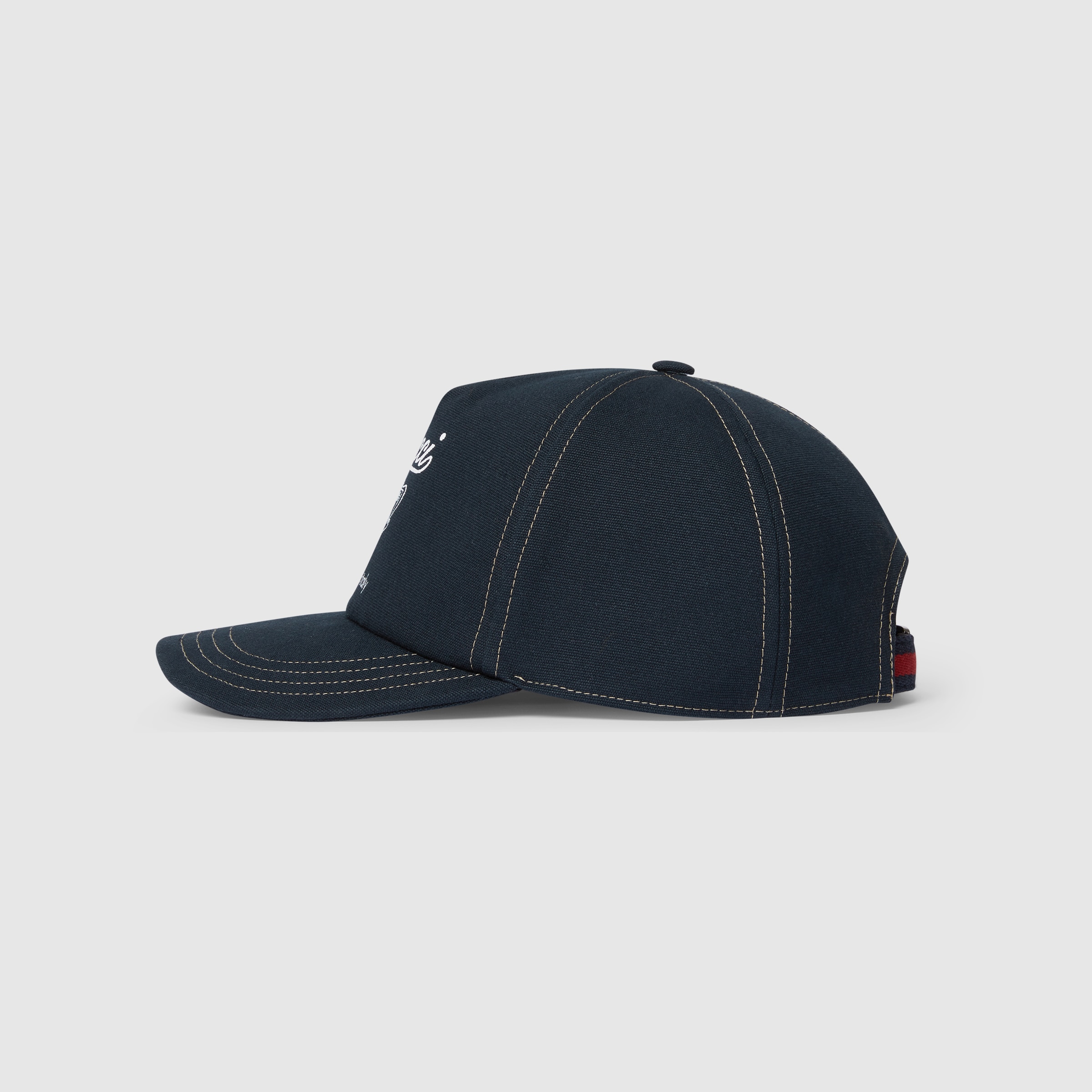 Printed cotton canvas baseball hat in dark blue | GUCCI® Australia
