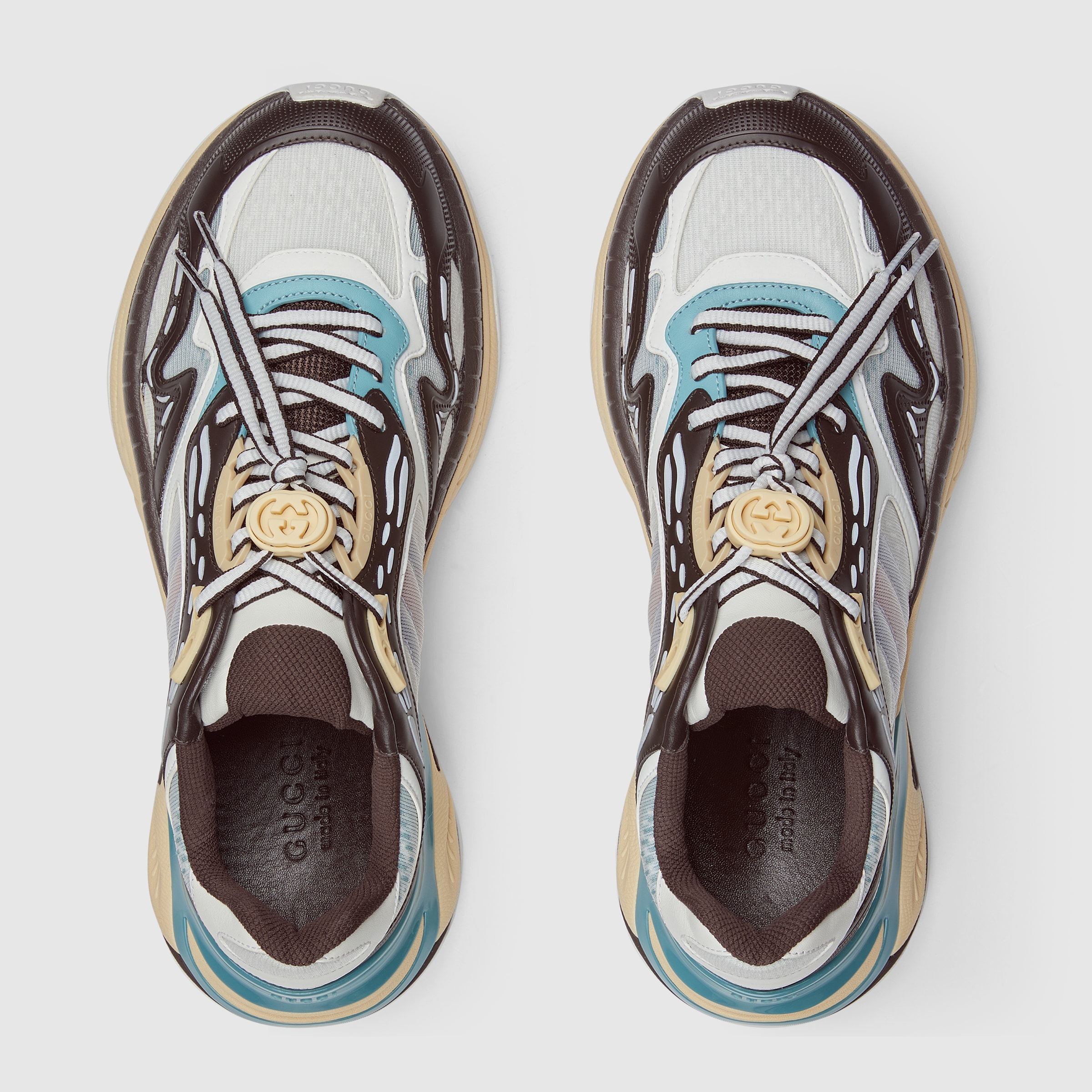 Men's Gucci 2.0 trainer in grey mesh and leather | GUCCI® ZA