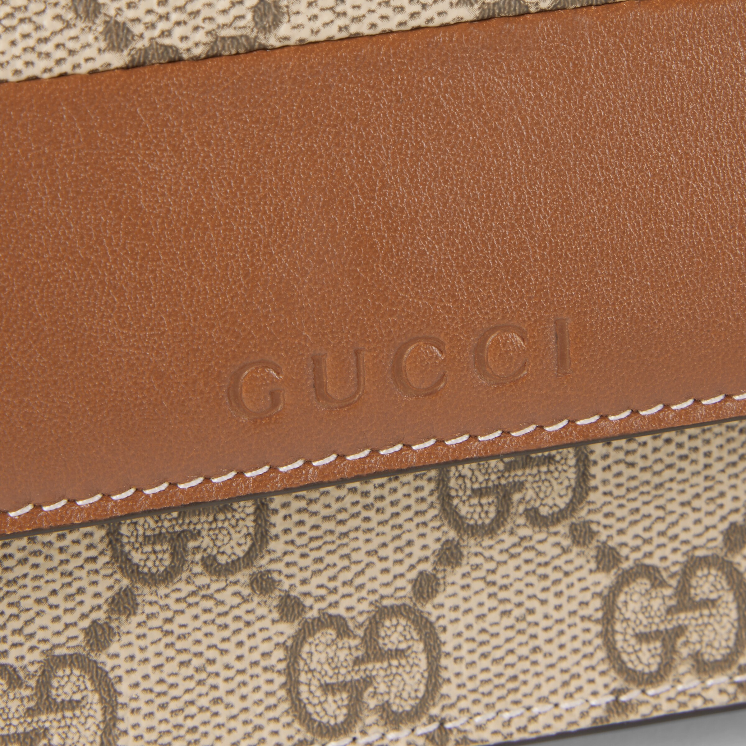 GG Emblem wallet on chain in brown leather | GUCCI® Australia