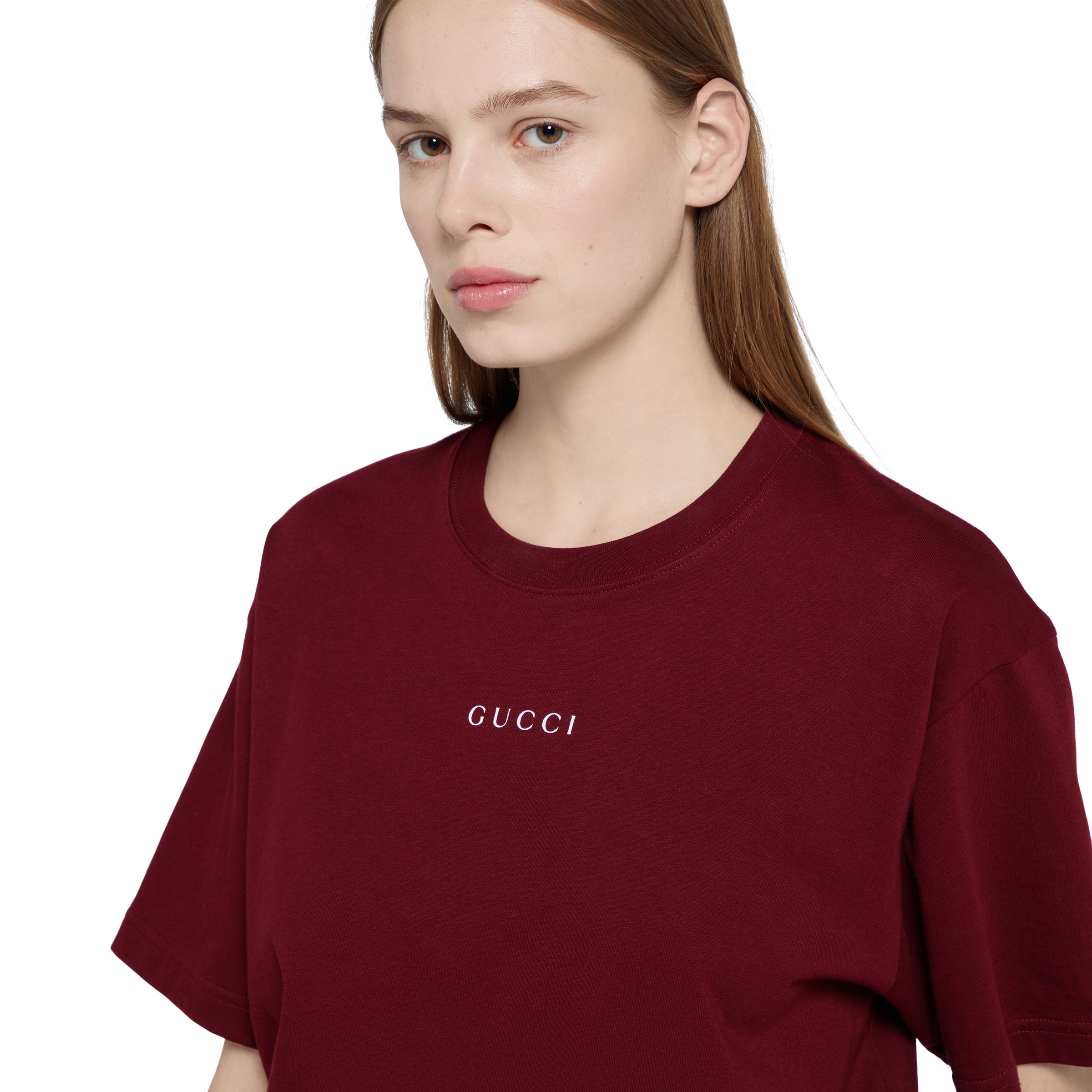 Cotton jersey T-shirt in Rosso Ancora red | GUCCI® UK