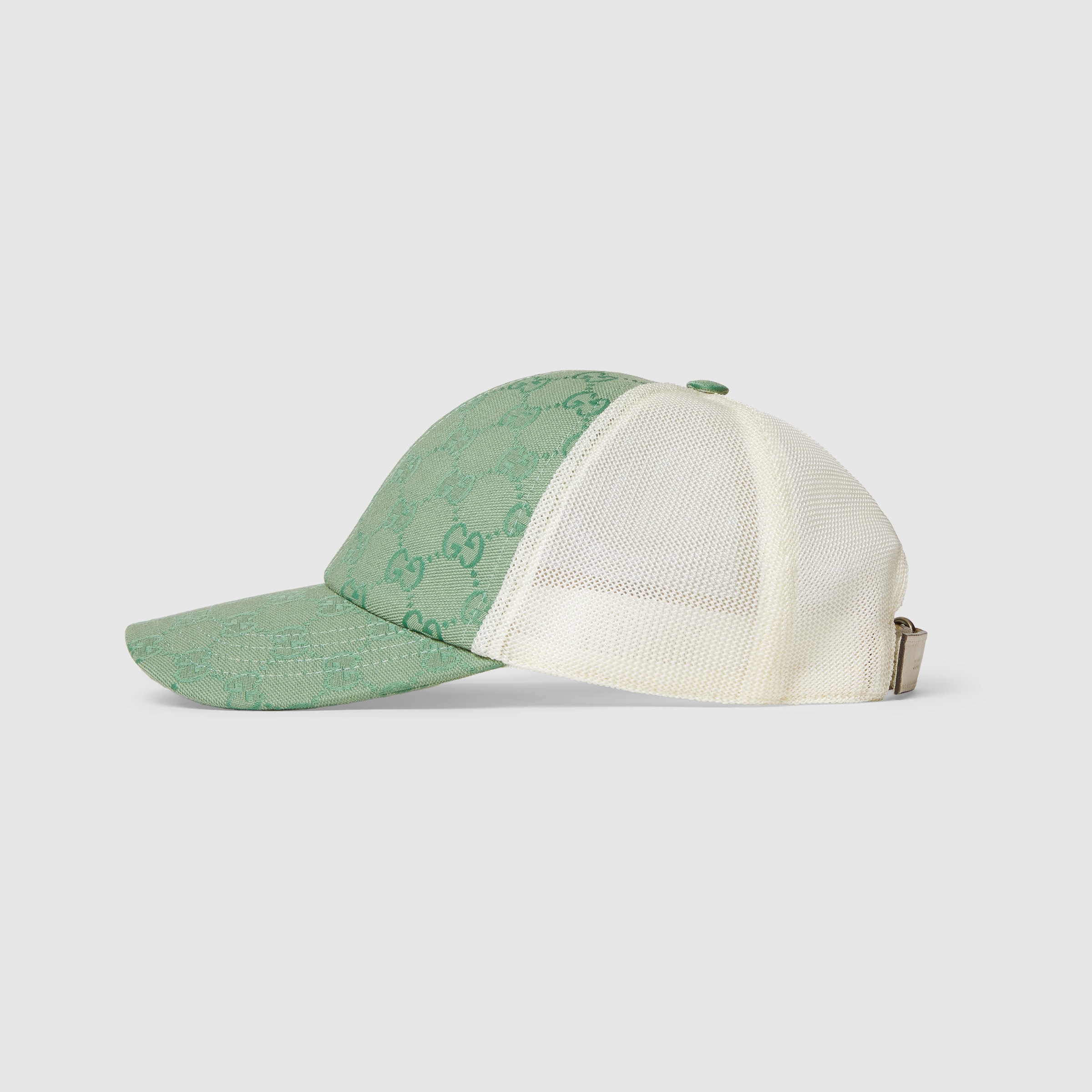 Casquette en toile Original GG en vert et blanc | GUCCI® FR