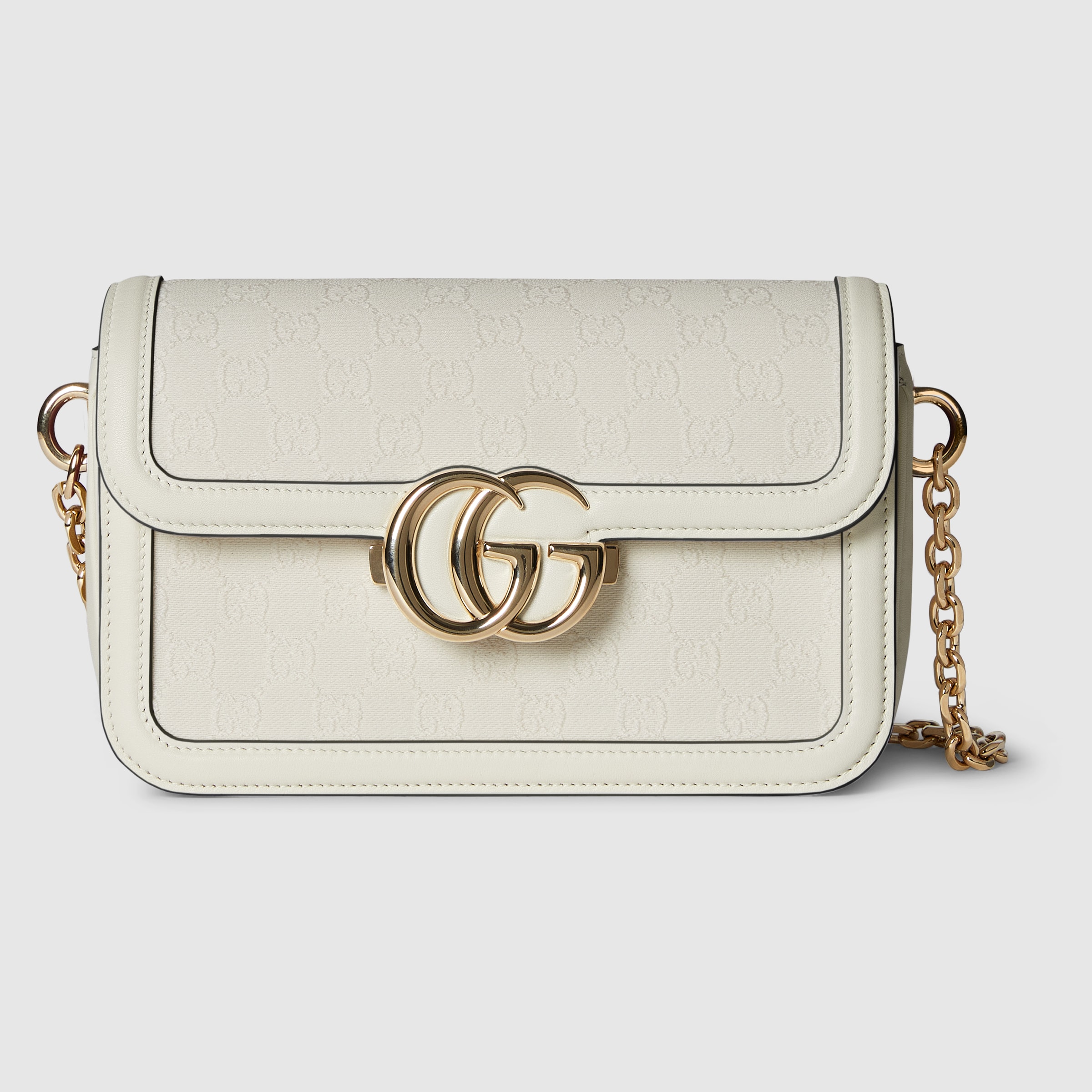 Gucci Go small shoulder bag in white GG canvas | GUCCI® UK