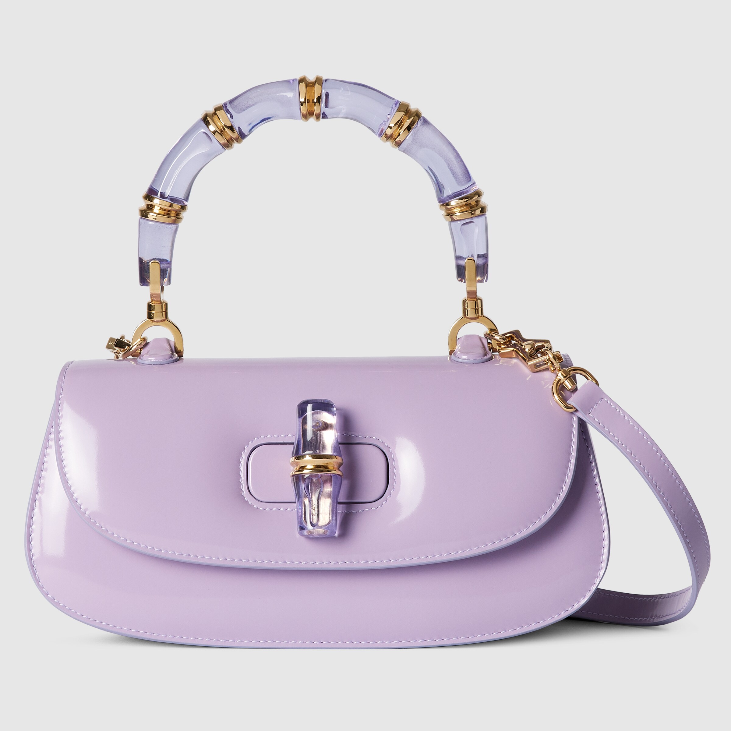 Gucci Bamboo Diva medium bag in lilac leather | GUCCI® Australia