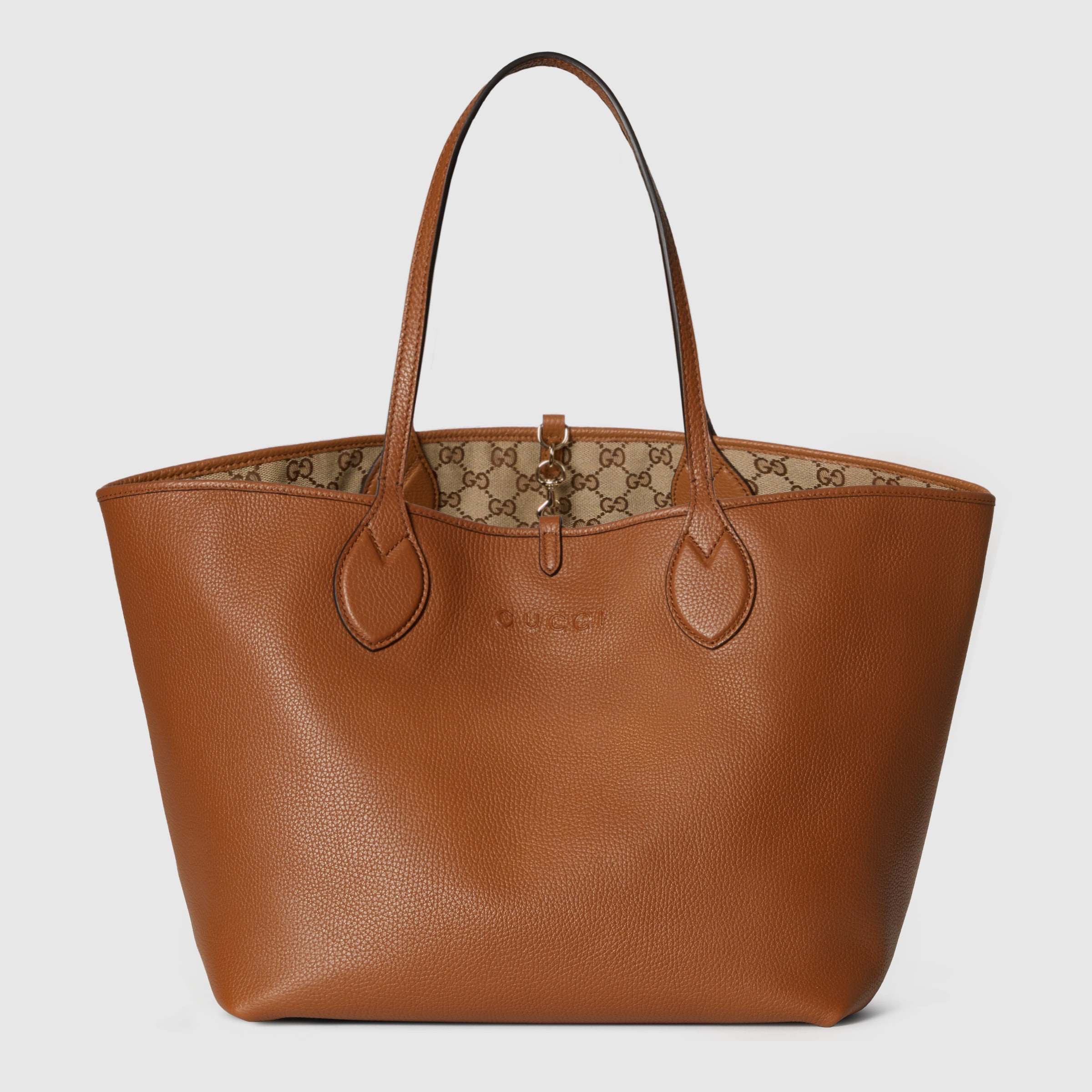 Gucci Totissima large reversible tote bag inbrown leather | GUCCI® International