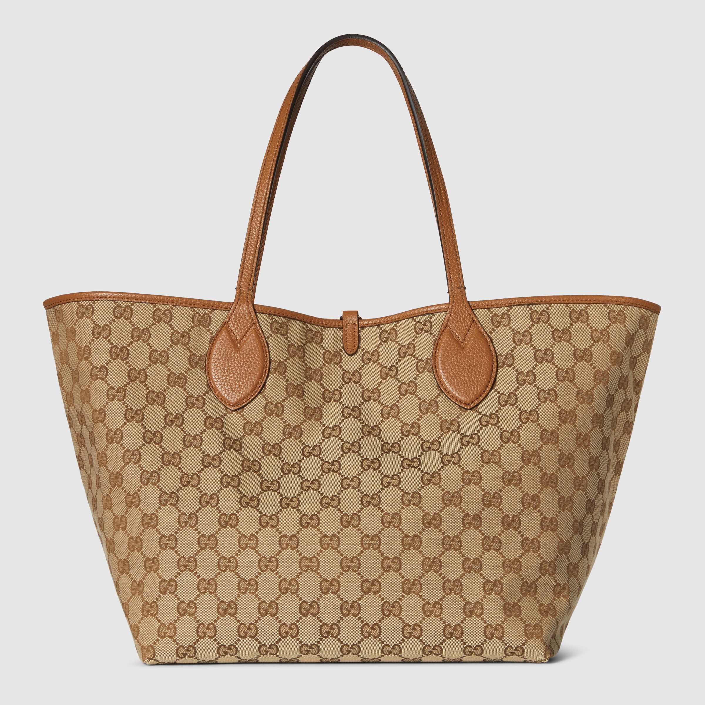 Gucci Totissima large reversible tote bag inbrown leather | GUCCI® International