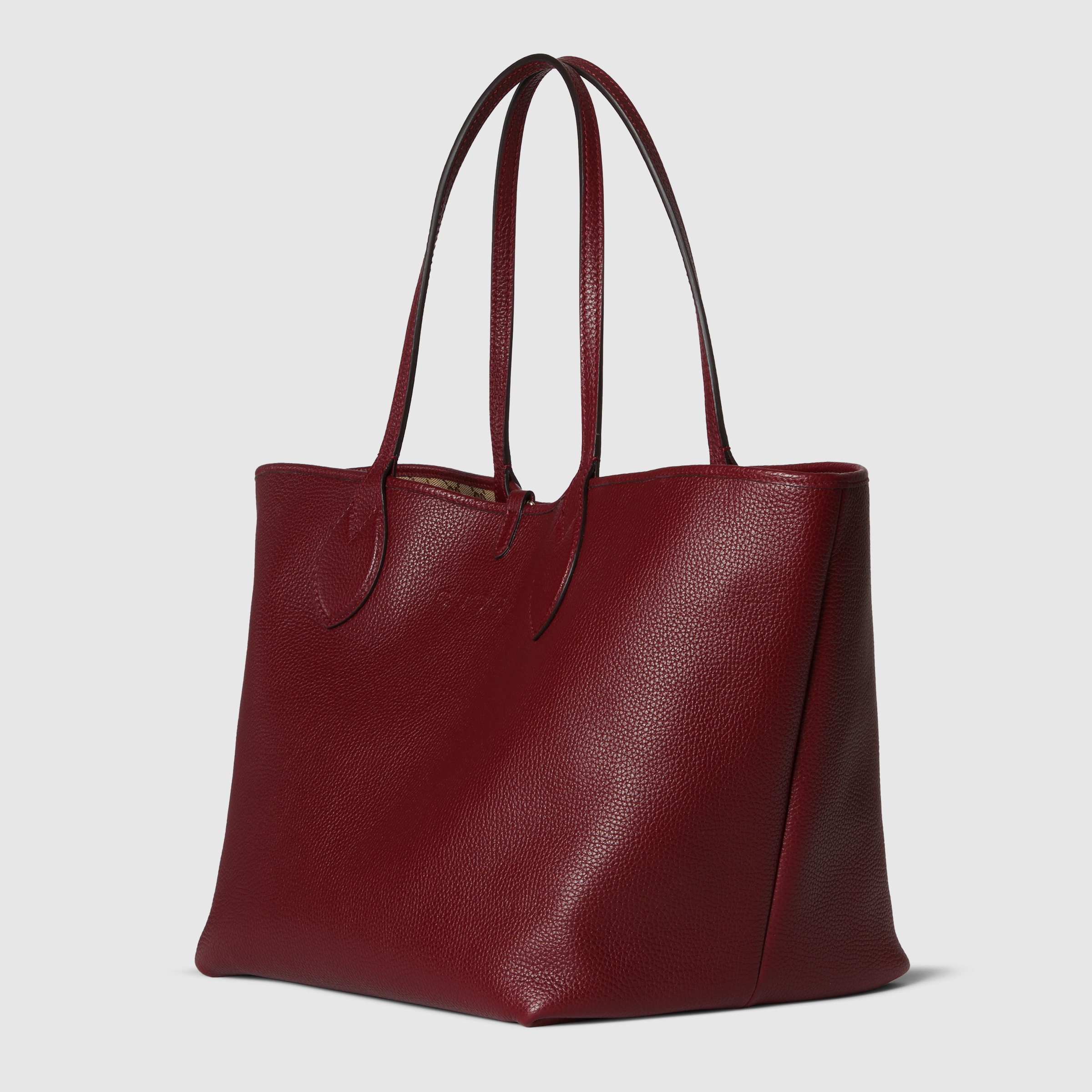 Gucci Totissima large reversible tote bag in Rosso Ancora red leather | GUCCI® US