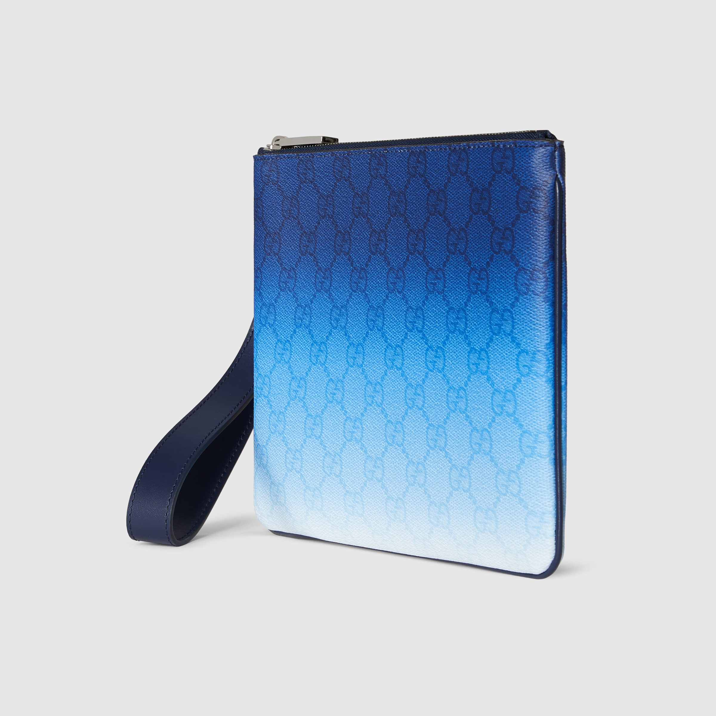 Gucci Chroma small pouch in gradient blue fabric | GUCCI® UK