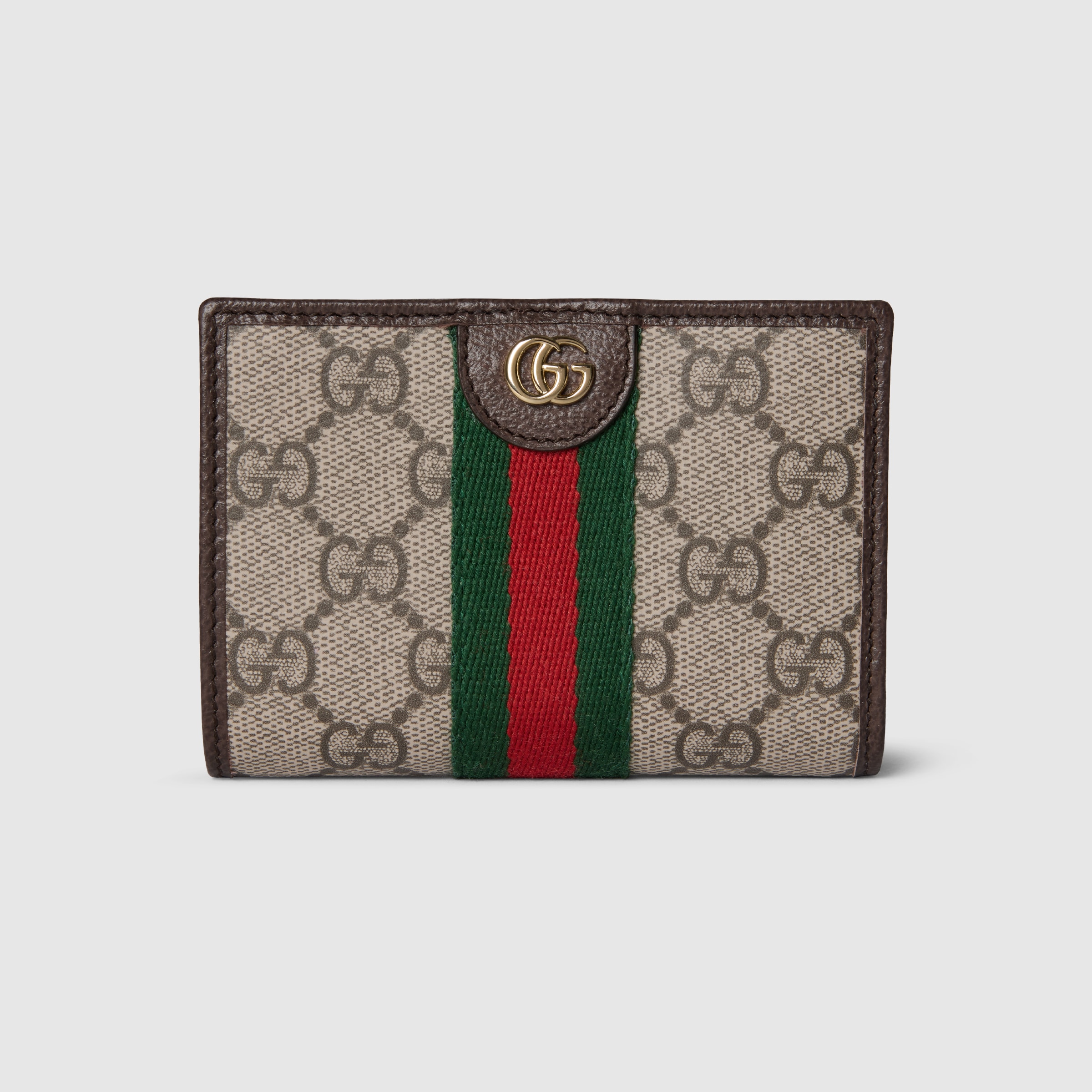 Ophidia small wallet in beige and brown GG Supreme | GUCCI® SG