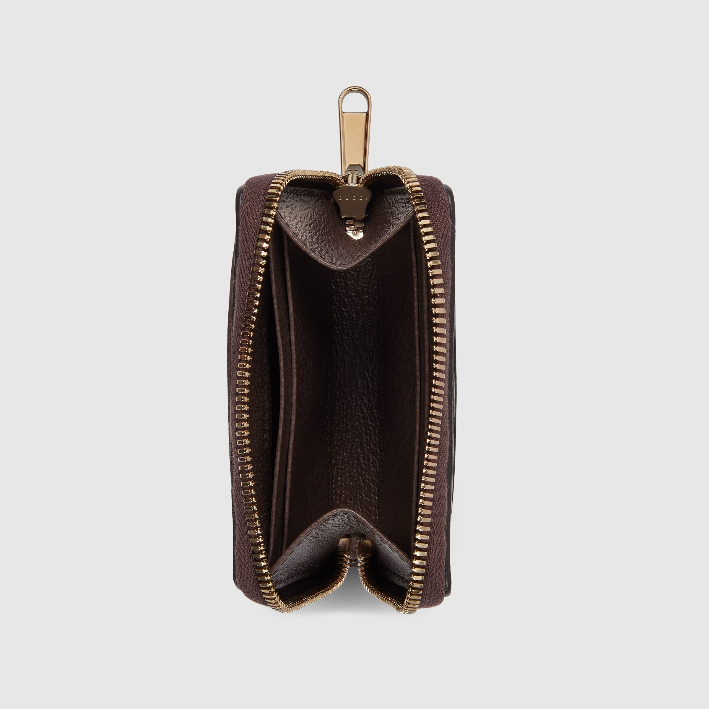 Ophidia coin zip wallet in beige and brown GG Supreme | GUCCI® SG
