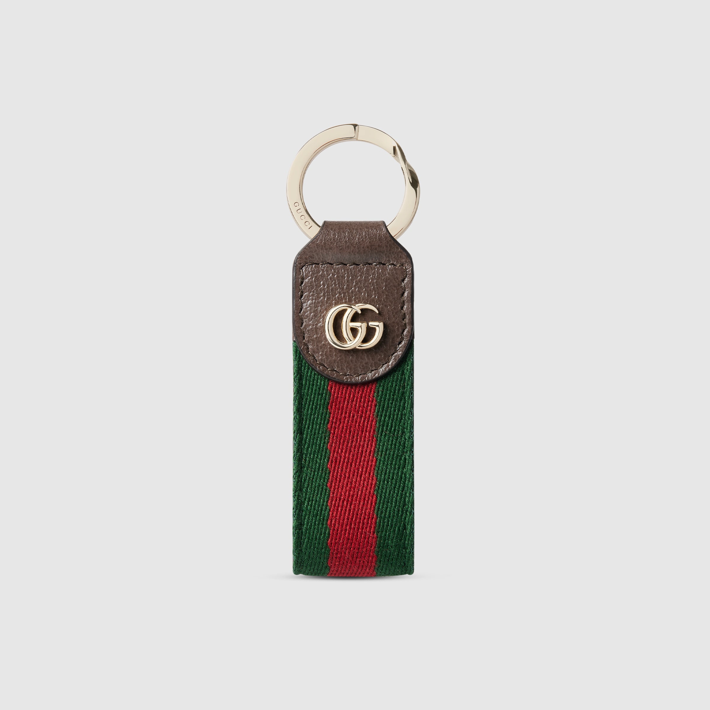 Ophidia keychain in green and red Web canvas | GUCCI® Australia