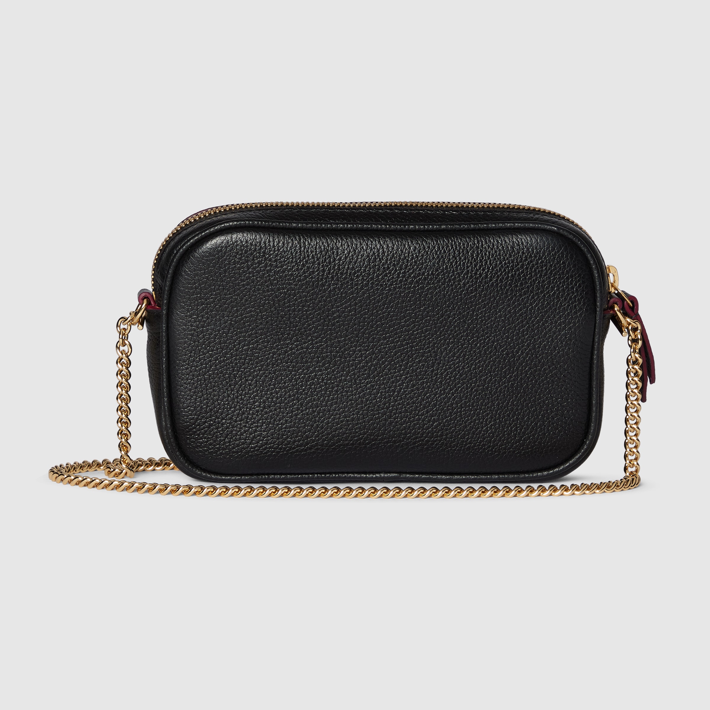 GG Marmont mini camera bag in black and Rosso Ancora leather | GUCCI® ZA