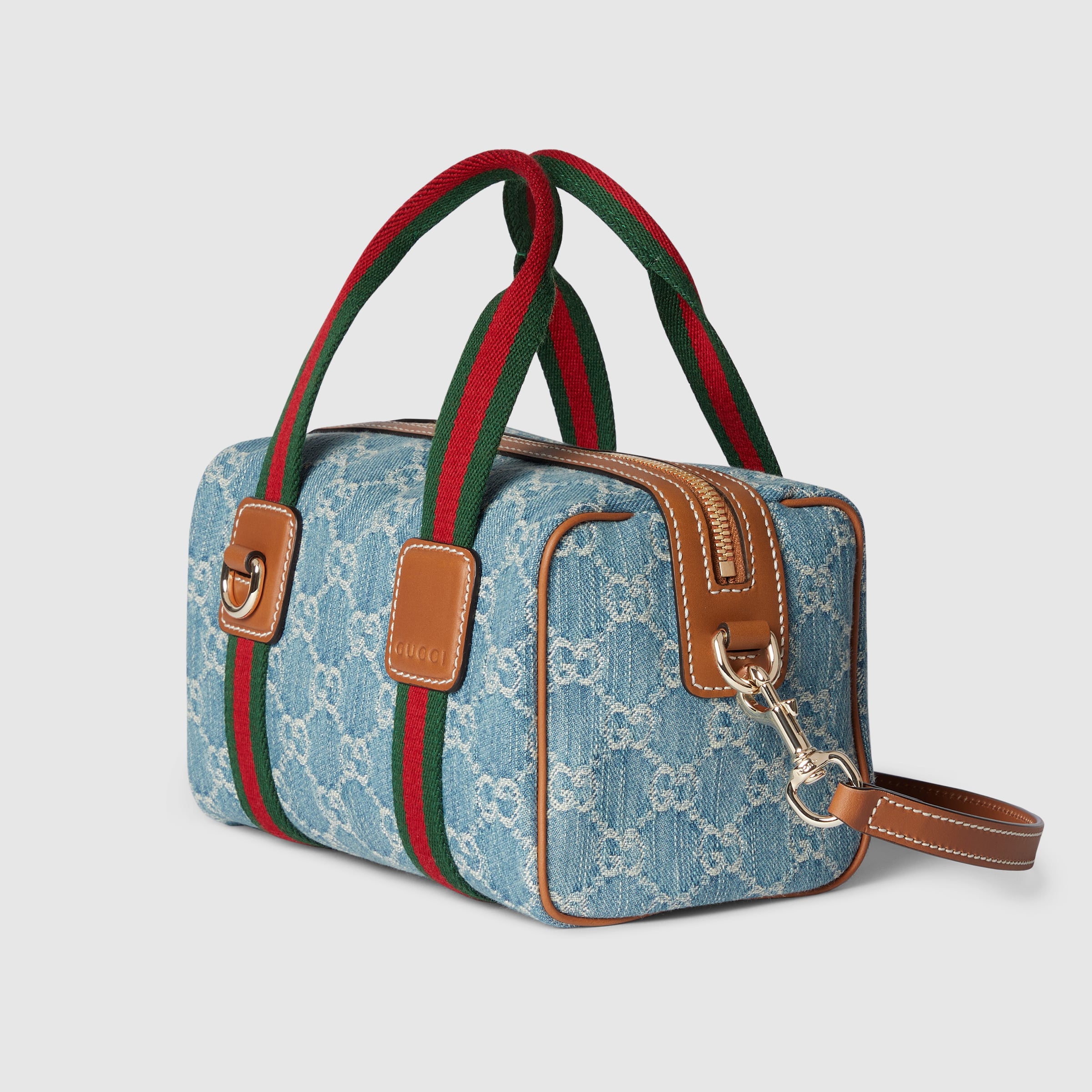 Gucci Mini GG handbag in blue and white GG denim | GUCCI® SG