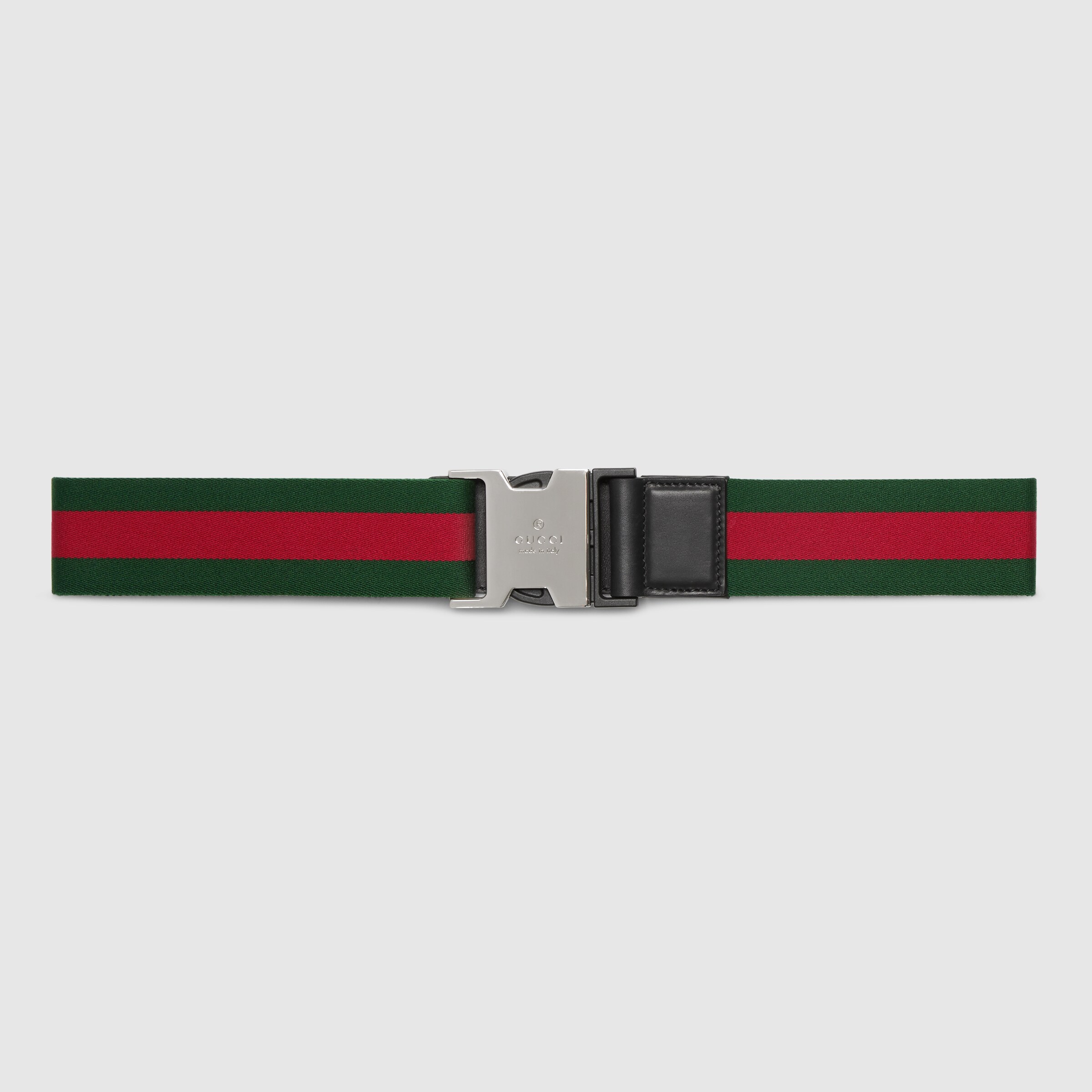 Tribanda Web elástica para equipaje inlona verde y roja | GUCCI® MX