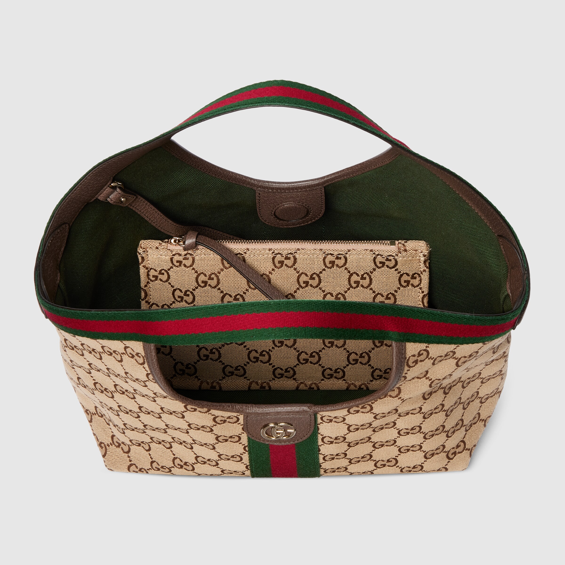 Gucci Giglio small tote bag in beige and brown GG canvas | GUCCI® SG