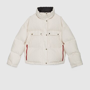 GG cotton canvas puffer jacket in off white | GUCCI® US