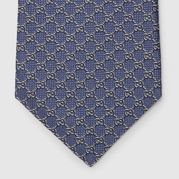 GG silk jacquard tie in dark blue and blue | GUCCI® US