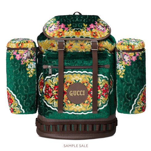 Green Velvet Large Backpack | GUCCI® 香港