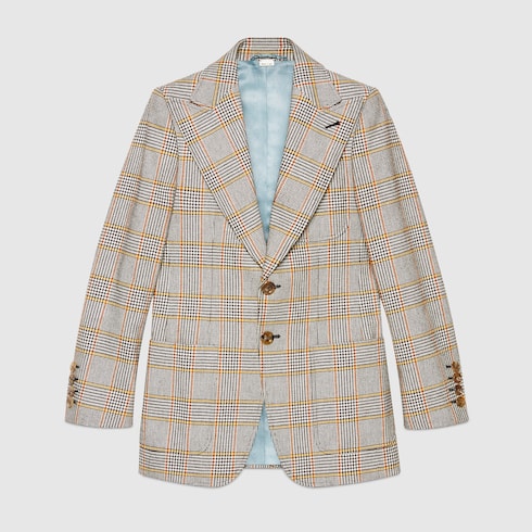 Check cotton jacket in check cotton | GUCCI® 香港
