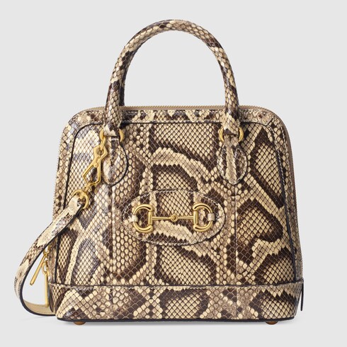 Sac à main Gucci 1955 en python avec Mors petite taille en couleur ...