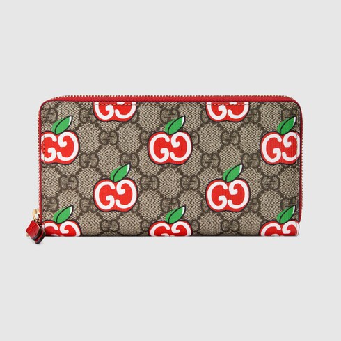 Gucci Zip around wallet with GG apple print - 6248802EVAG8646
