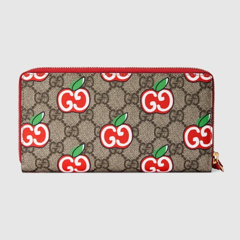 Gucci Zip around wallet with GG apple print - 6248802EVAG8646