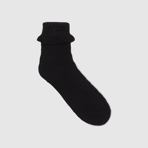 Chaussettes en coton avec Double G brodé | GUCCI® FR