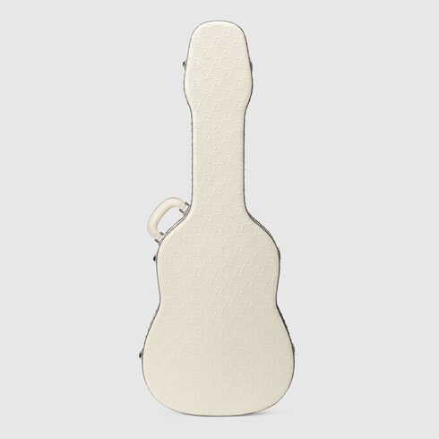 GG embossed guitar case in white leather | GUCCI® 香港
