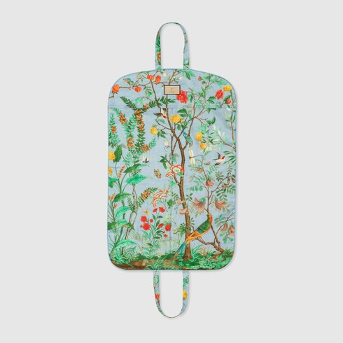 Tian print garment case in water repellent linen | GUCCI® SG