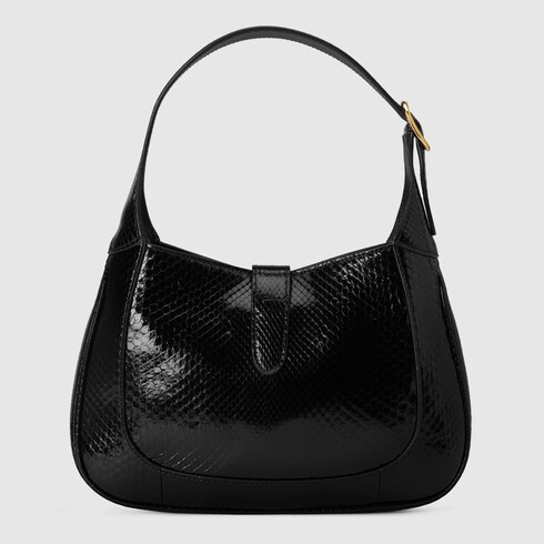 Jackie 1961 small python bag in Black Precious Skins | GUCCI® SI