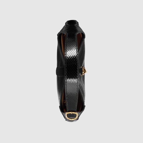 Jackie 1961 small python bag in Black Precious Skins | GUCCI® SI