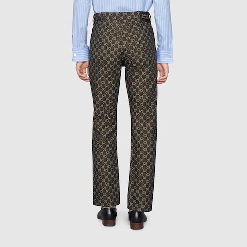 GG denim trousers in Black Ready-to-wear | GUCCI® SI