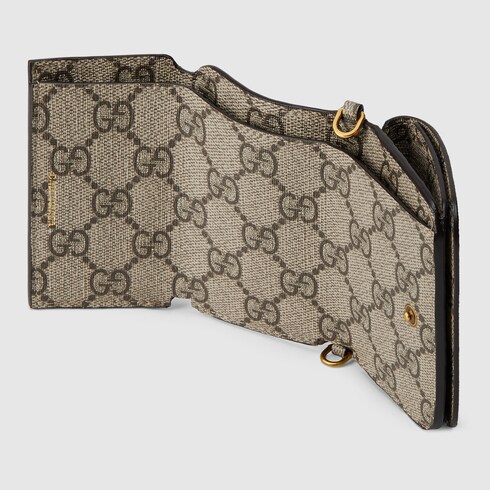 The Hacker Project wallet with chain in beige and ebony GG Supreme ...
