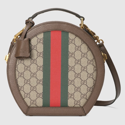 GG extra small hat case with Web in beige and ebony Supreme | GUCCI® SE