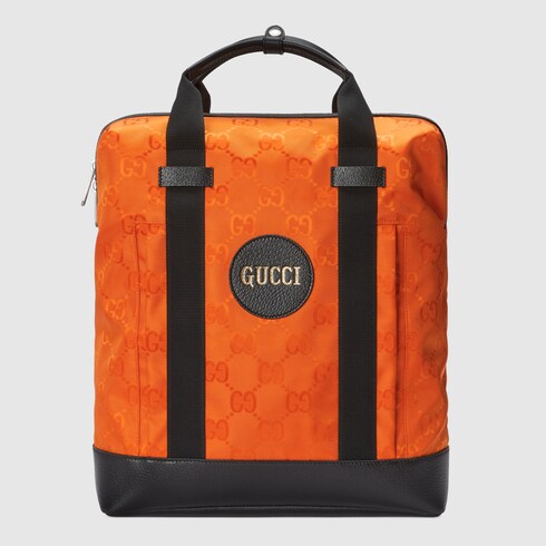 Gucci Off The Grid backpack in orange GG ECONYL® | GUCCI® RO