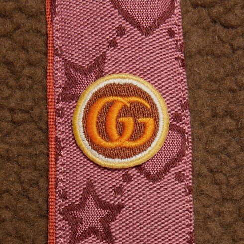 Children's faux fur track bottom in pink and brown | GUCCI® Australia