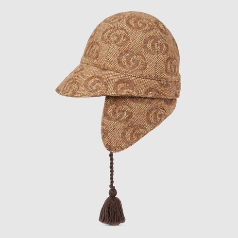 Children's Double G hat in camel and ebony | GUCCI® Australia