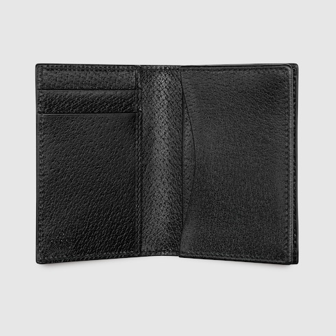 Tarjetero de piel GG Marmont inpiel negra | GUCCI® MX