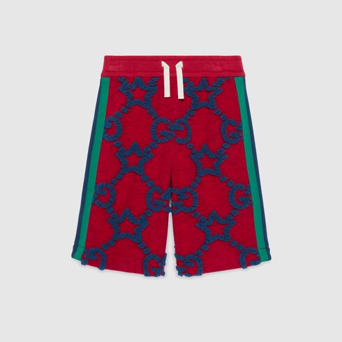 Children's GG wool bermuda shorts in red | GUCCI® UK