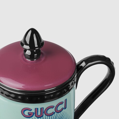 SA ®غوتشي |‎Gucci sailor print mug in light blue and pink porcelain