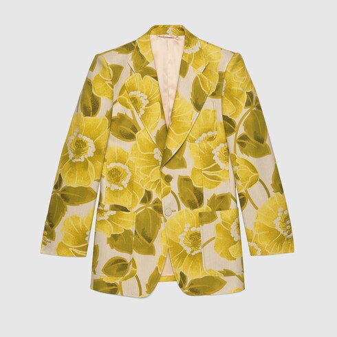 'Gucci' anemone flower formal jacket in yellow and ivory | GUCCI® Canada