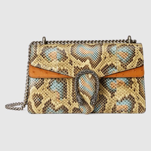 Dionysus python small shoulder bag in Neutral Precious Skins | GUCCI® SI
