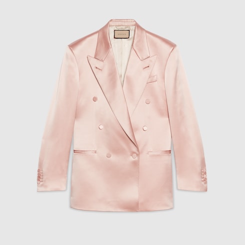 Silk duchesse jacket in light pink | GUCCI® 香港