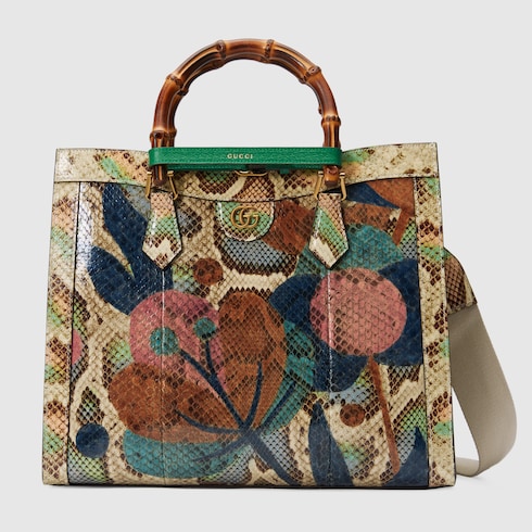 Gucci Diana medium python tote bag in Precious Skins | GUCCI® SI