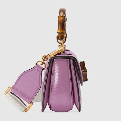 Gucci Bamboo 1947 python mini bag in Purple Precious Skins | GUCCI® SI