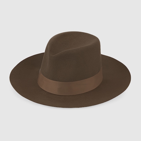 Gucci HA HA HA felt hat in brown | GUCCI® DK