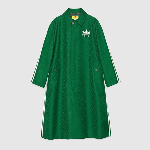 adidas x Gucci联名系列GG Trefoil提花大衣 in绿色 | GUCCI® FR