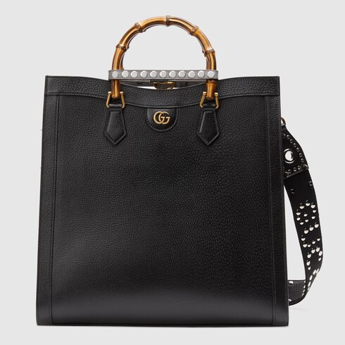 Gucci Diana large tote in black leather | GUCCI® BG