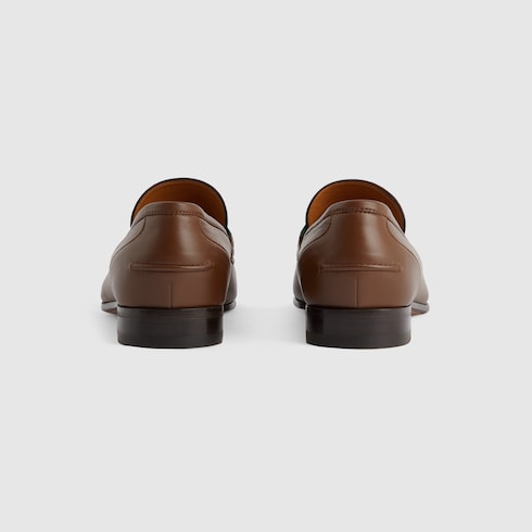 Gucci HA HA HA loafer with Interlocking G in brown leather Gucci HA HA HA loafer with Interlocking G in brown leather